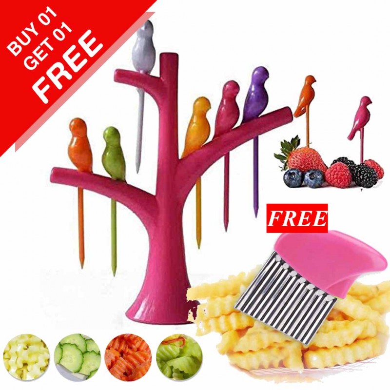 Fancy Fruit Fork and Crinkle Potato Cutter Set Fun and Functional ...
