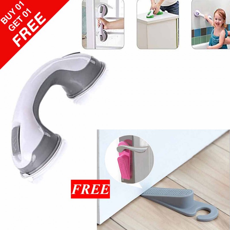Strong Sucker Balance Support Bar Handle Grip Anti Slipping & Door Stop ...