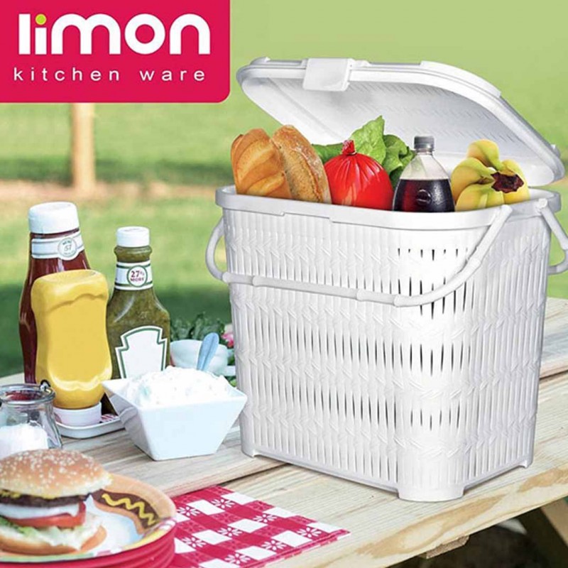 Limon Long Door Bamboo Picnic Basket