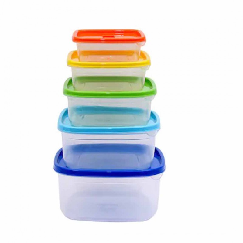 Multi Coloured Lids Containers