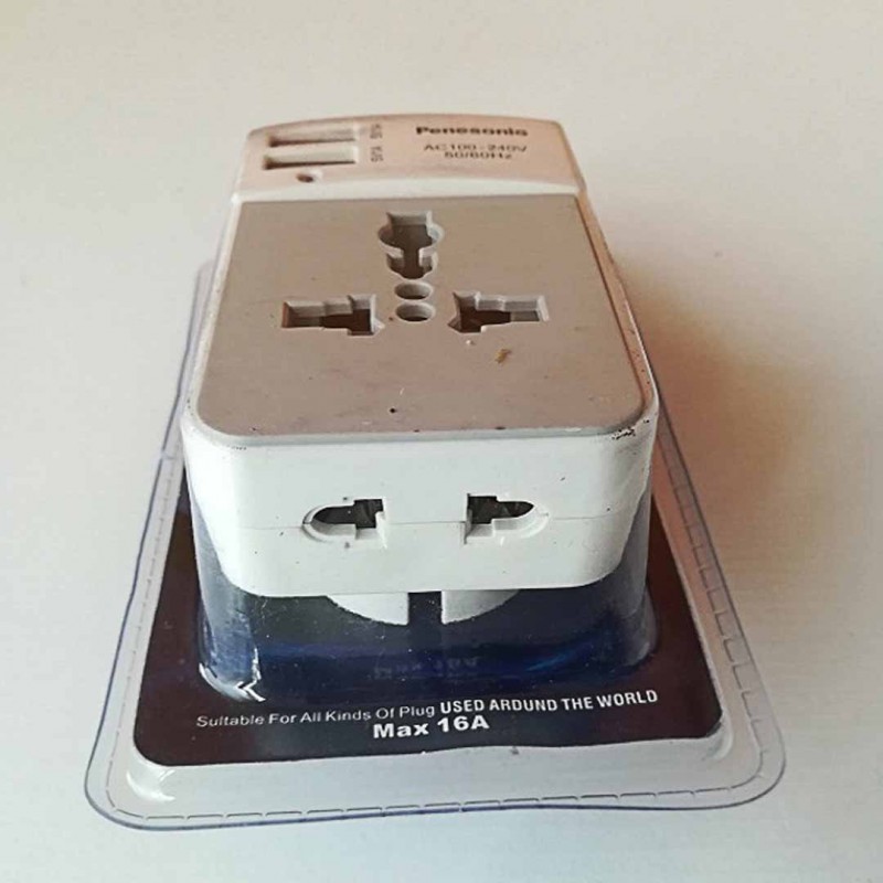 Penesonig USB Multi Socket Universal Travel Adapter
