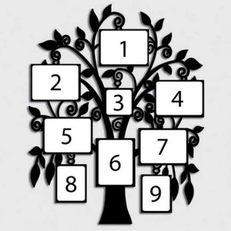 9 Picture Tree Shaped Designer Collage Photo Frame