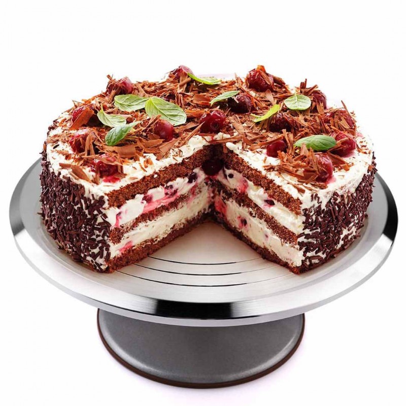 Stainless Steel Turntable Stand Rotating Cake Turntable for Decorating ...