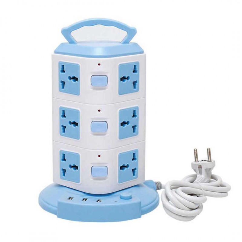 Universal 3 Layers 3 Usb & 16 Power Socket Extension Socket