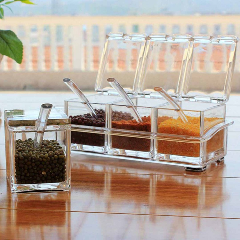 Acrylic Pepper Salt Spice Rack