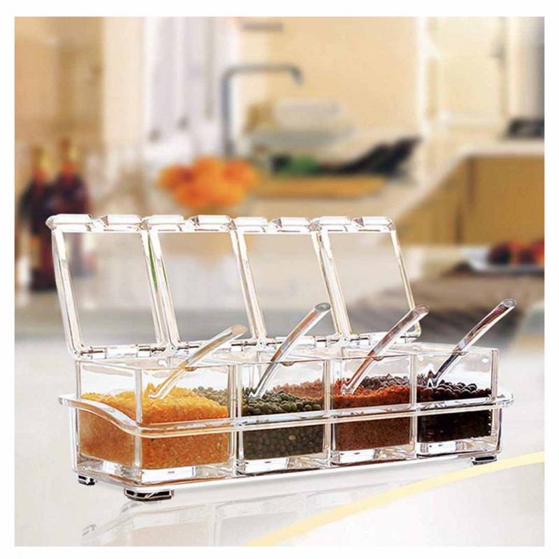 Acrylic Pepper Salt Spice Rack