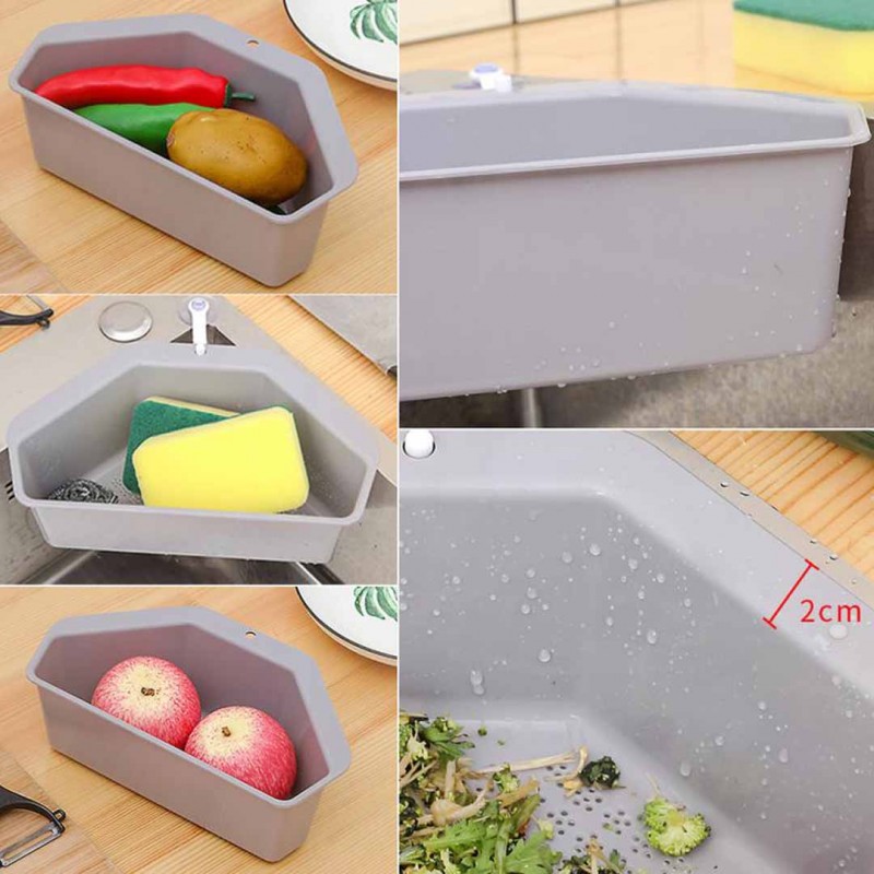 Triangular Corner Sink Drain Rack