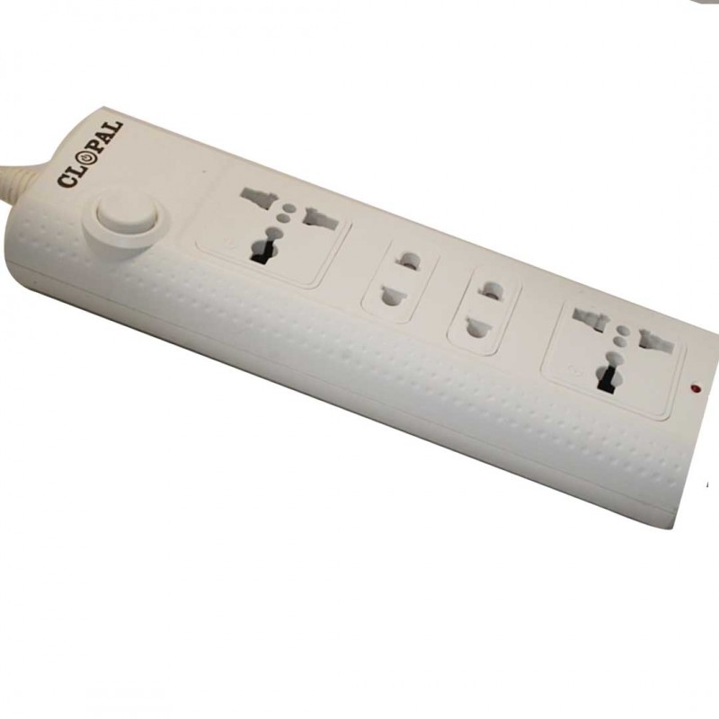 Clopal 4 Ways Extension Colored Socket With 3 mtrs Cord - 2500 watts