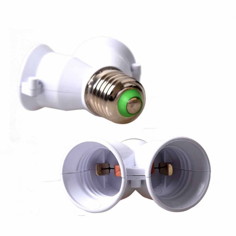 2x E27 Adapter E27 to Dual Converter