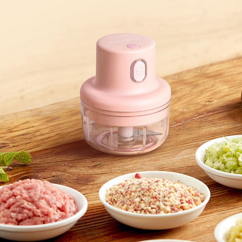 Mini Food Chopper Wireless Electric Garlic Mincer Portable for ...