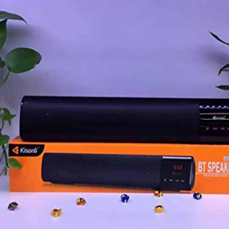 Kisonli LED-800 Bluetooth Clock Speaker | Smart & Versatile | Shopright.pk