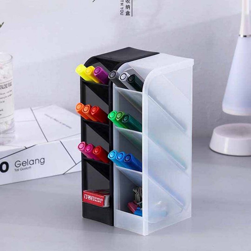 Transparent Office Stationary Student Desk Organizer Box