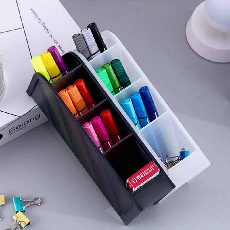 Transparent Office Stationary Student Desk Organizer Box