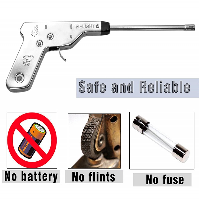 Electric Lighter Gun Shape Spark Igniter for Stove Grill Fireplace ...