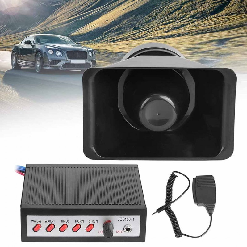 Car Warning Alarm,5 Sounds Loud Electronic Horn