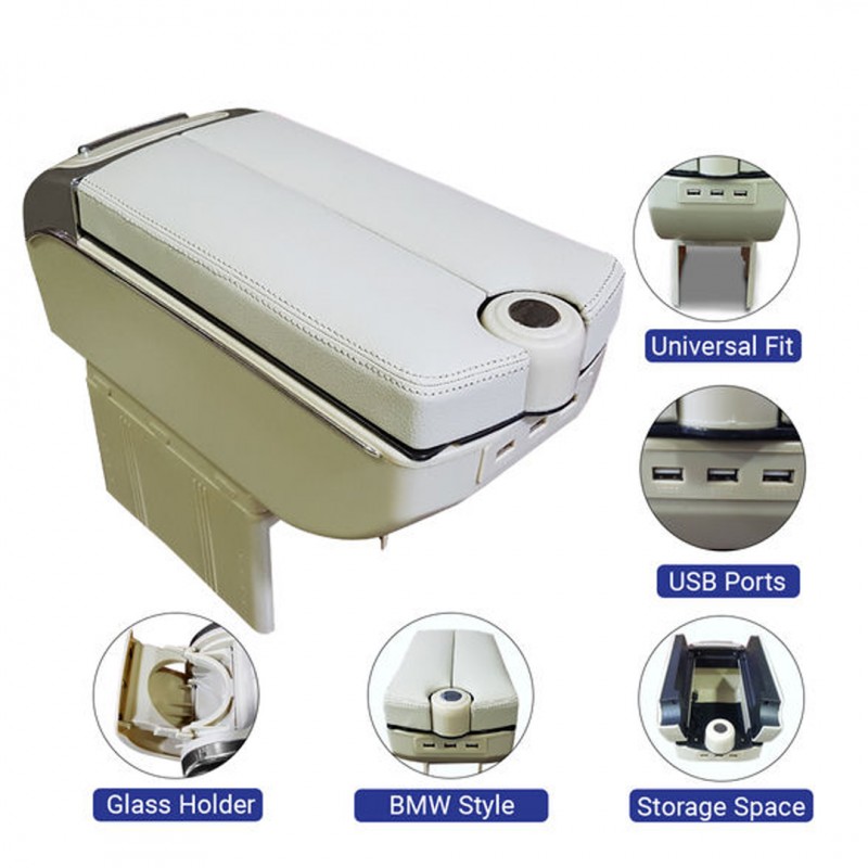 Multi-Console Car Arm Rest Universal With Usb Socket