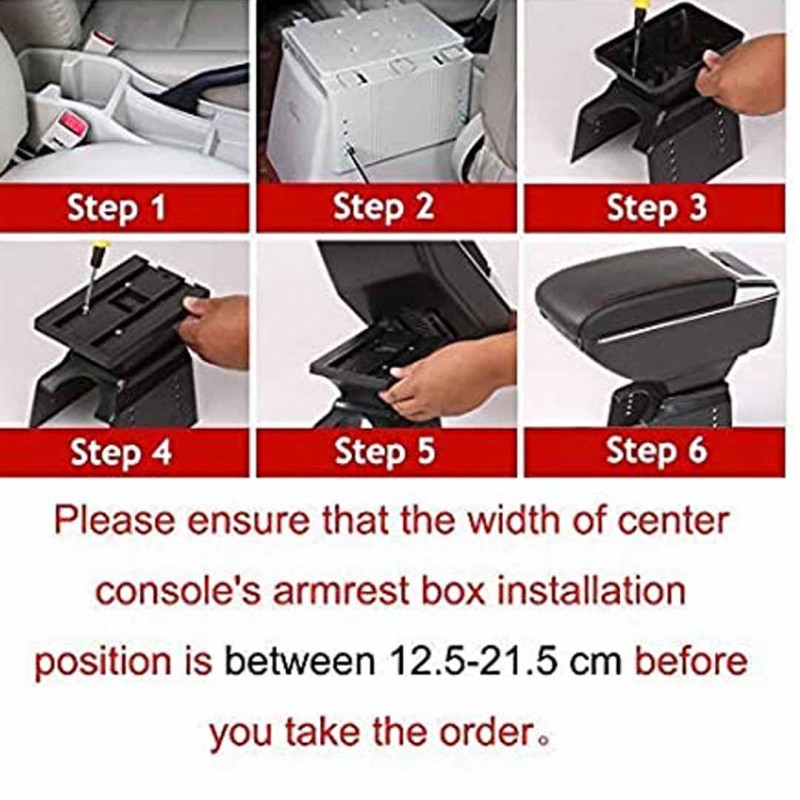 Multi-Console Car Arm Rest Universal With Usb Socket