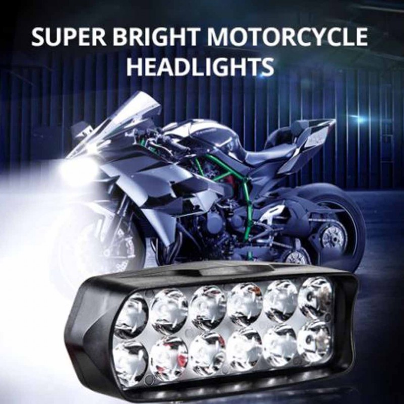 12 LED Motorcycle Spot Light Waterproof Headlight