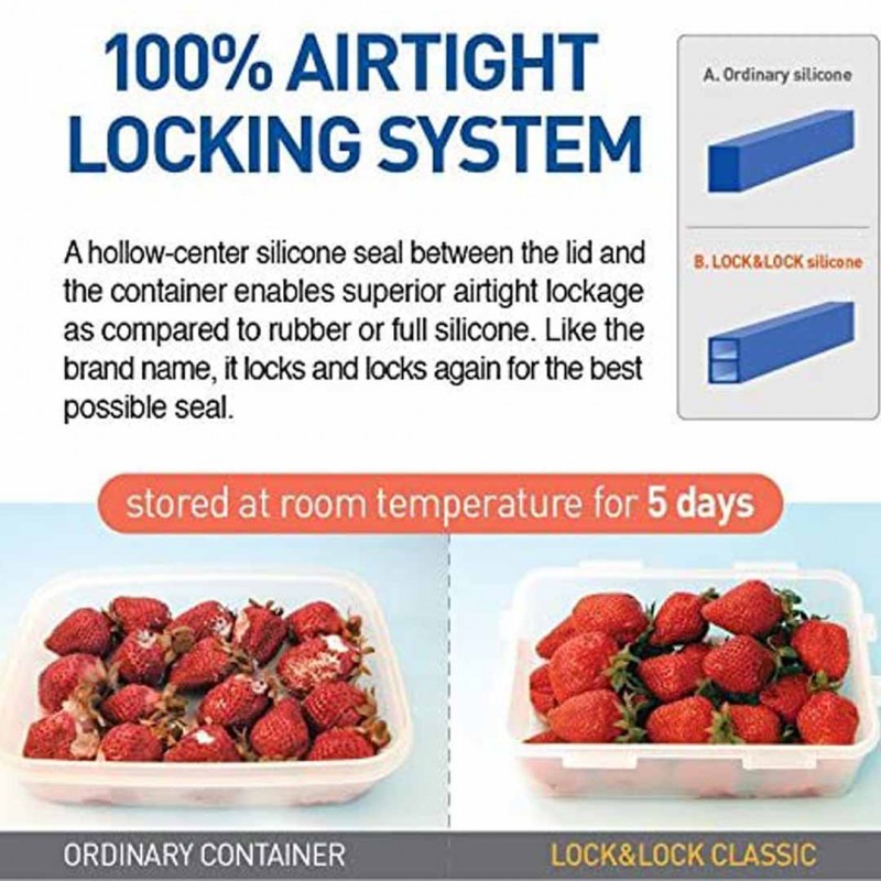 Plastic Food Storage Airtight Container Set Pack Of 04