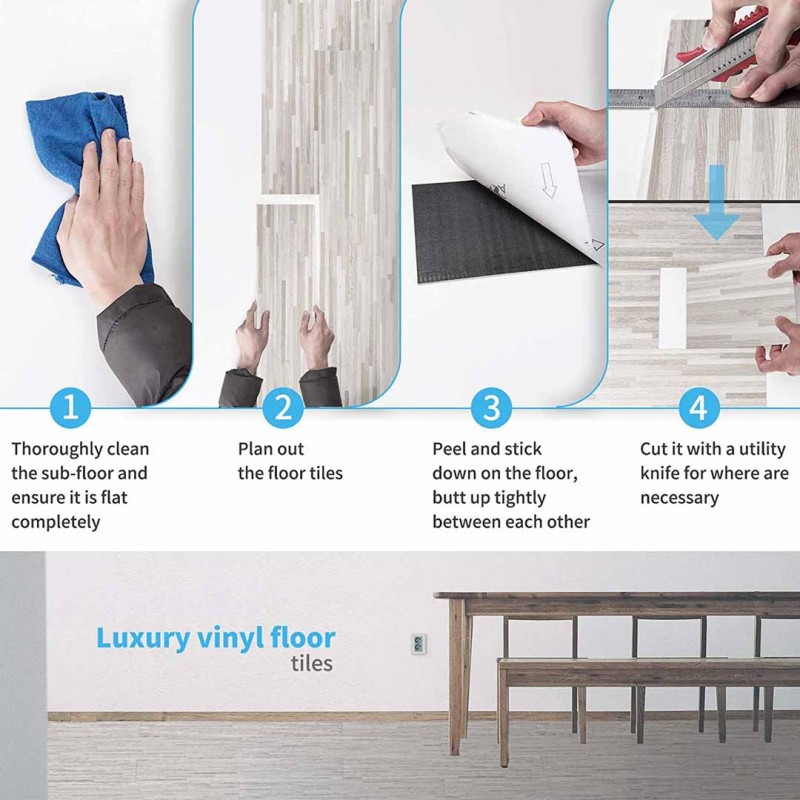 Self Adhesive Vinyl Wood Floor Planks