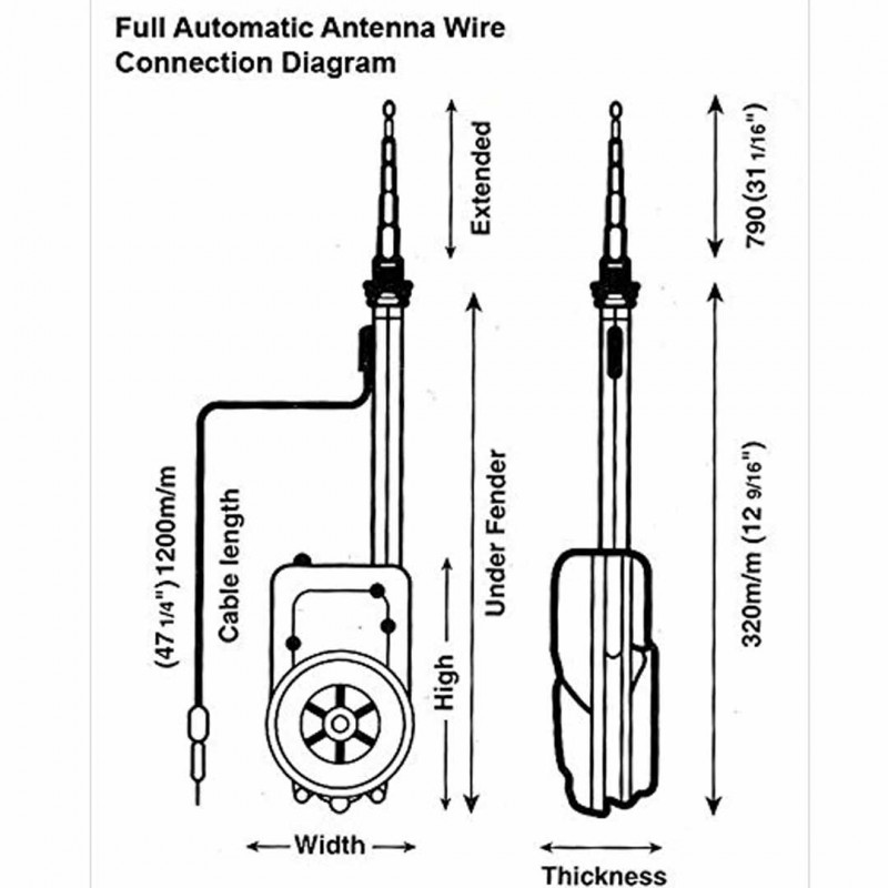 Power Full Automatic Rotom Motorized Antenna