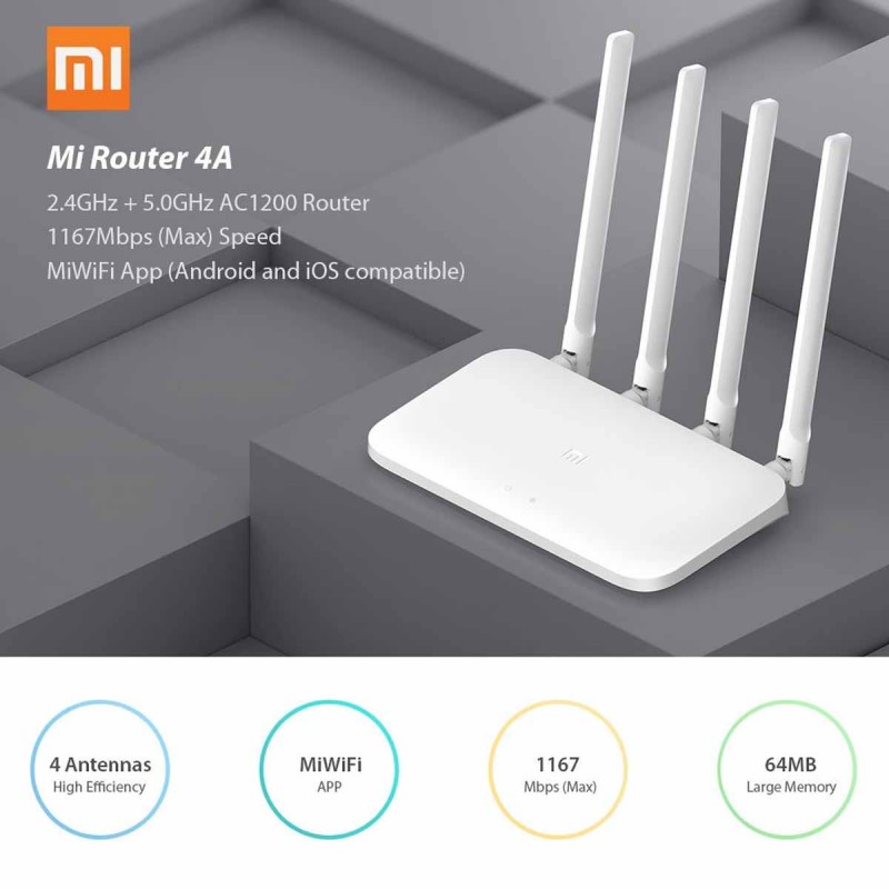 Xiaomi Mi Router 4a 2.4ghz 5ghz Wifi 1200mbps Wifi Repeater 128mb Ddr3 ...