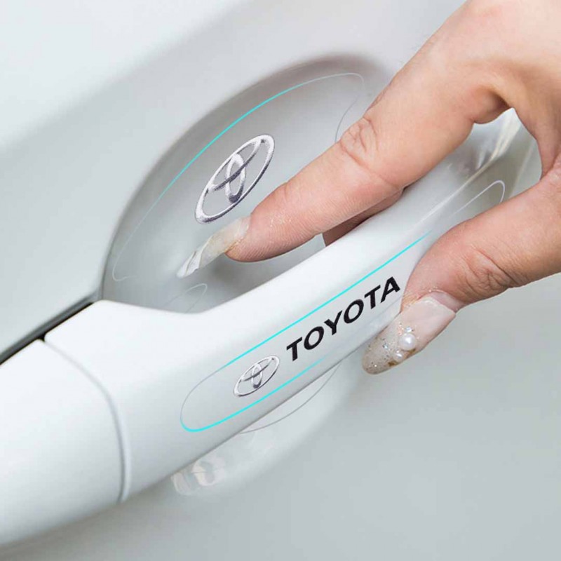 8Pcs Transparent Car Door Handle Cup Anti-scratches Stickers Protective ...