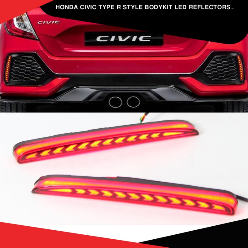 Honda Civic Model 2016-2021 Type R Led Rear Reflectors