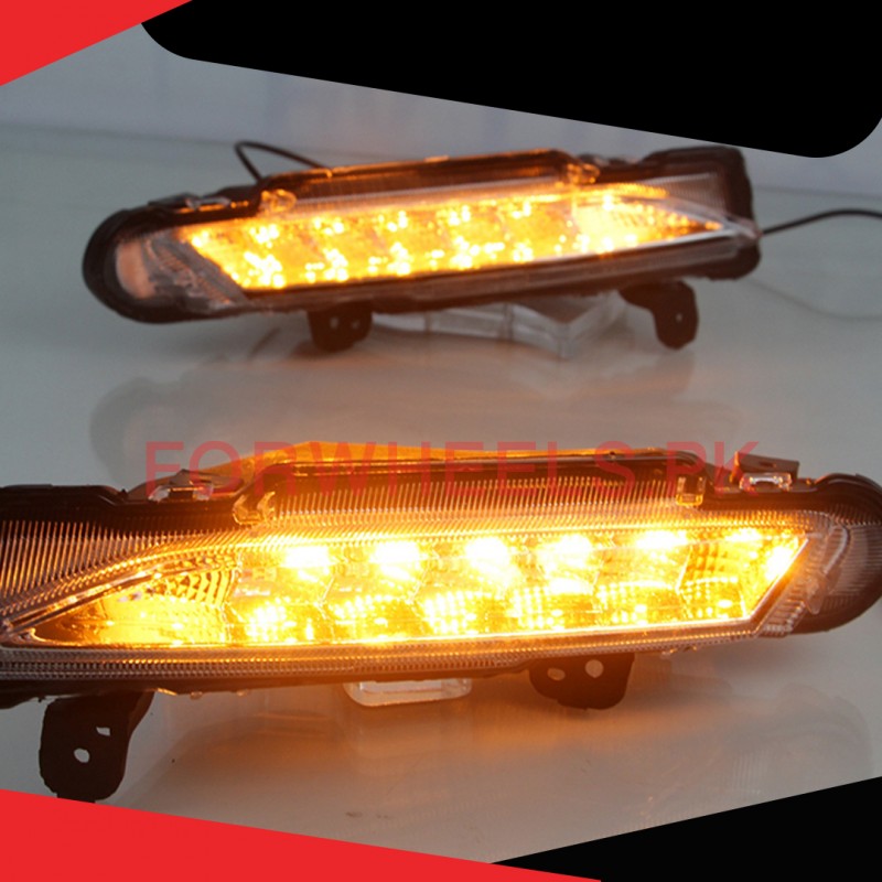 Dlaa Toyota Yaris Front Bumper Drl Led Oem Turn