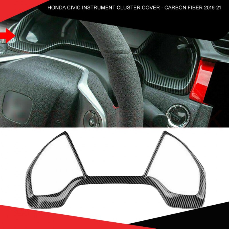 Honda Civic 2016-21 Instrument Cluster Cover Carbon Fiber