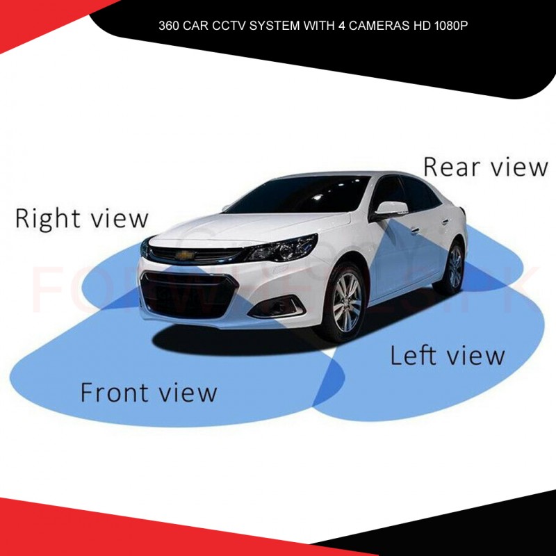 360 Car Cctv System With 4 Cameras Hd 1080p