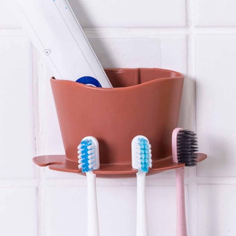 Wall Mounted Brush & Toothpaste Holder