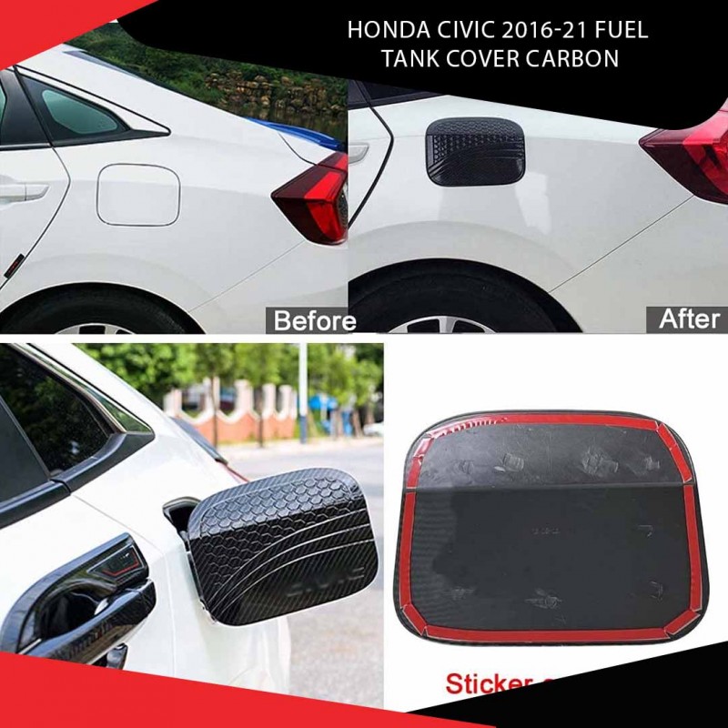 Honda Civic 2016-21 Fuel Tank Cover Carbon