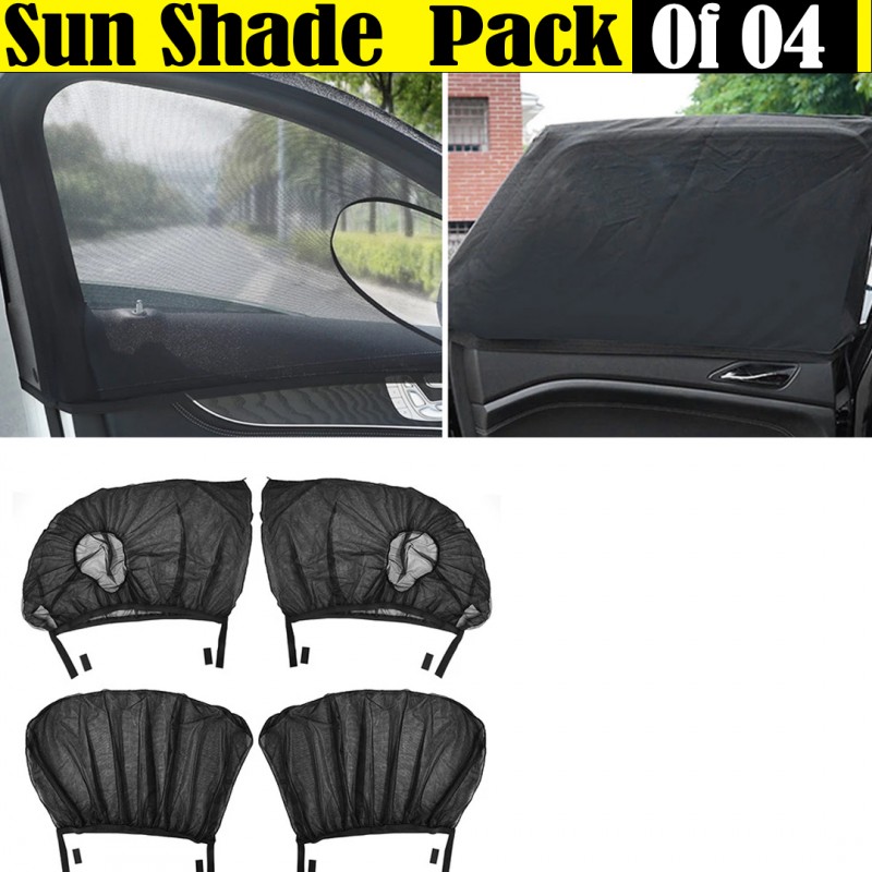 Car Window Sun Shade Mesh [Pack Of 04]