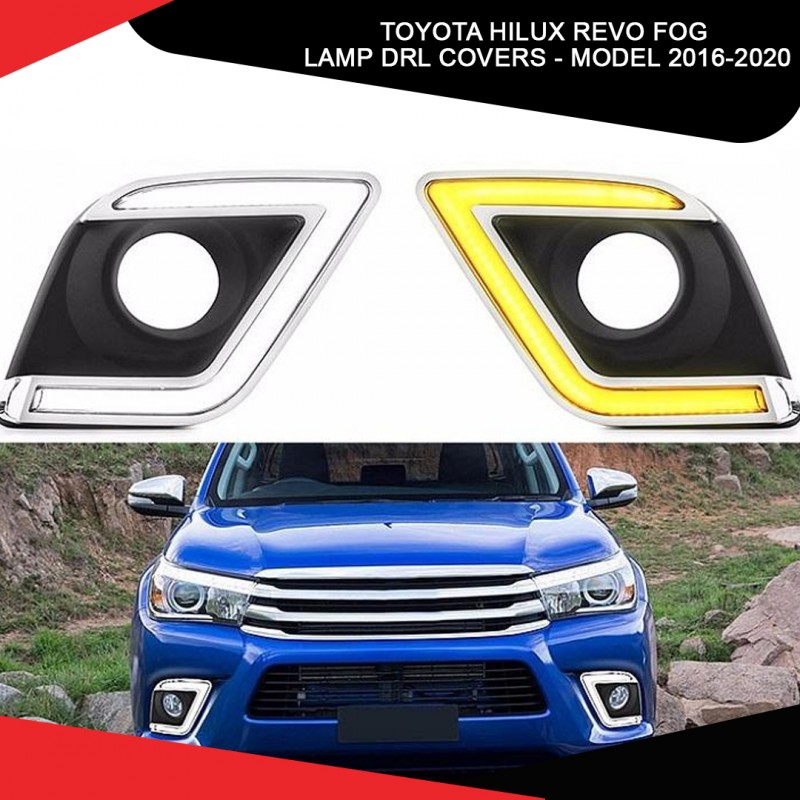 Toyota Hilux Revo Fog Lamp Drl Covers Model 2016-2020