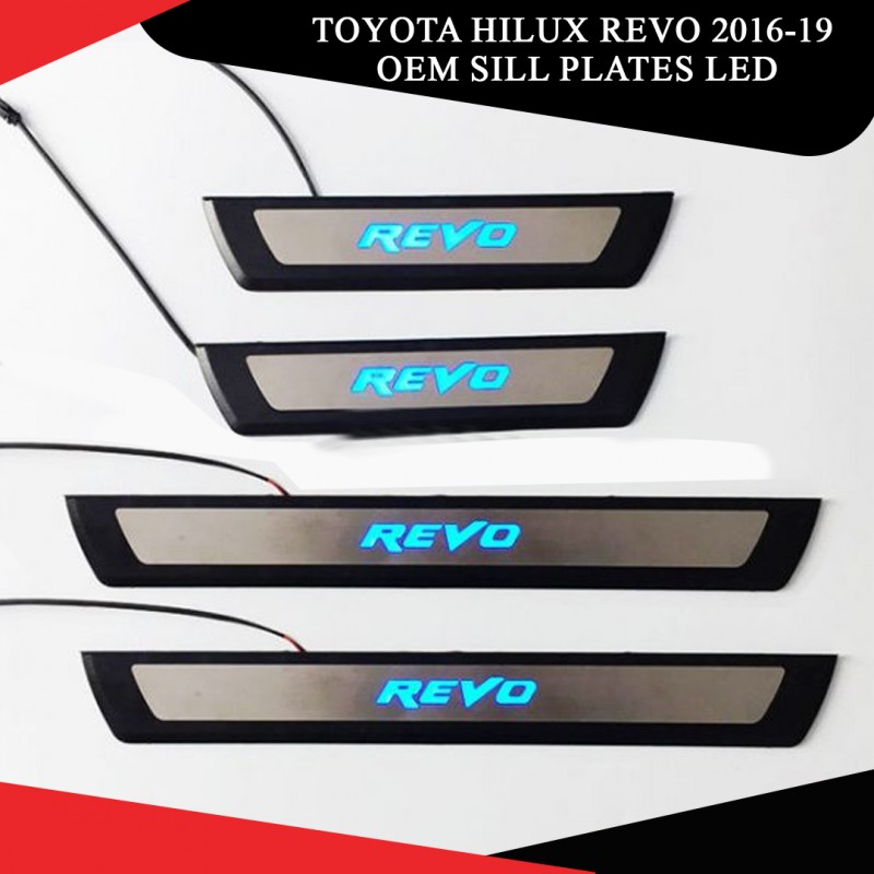 Toyota Hilux Revo 2016-19 Oem Sill Plates Led
