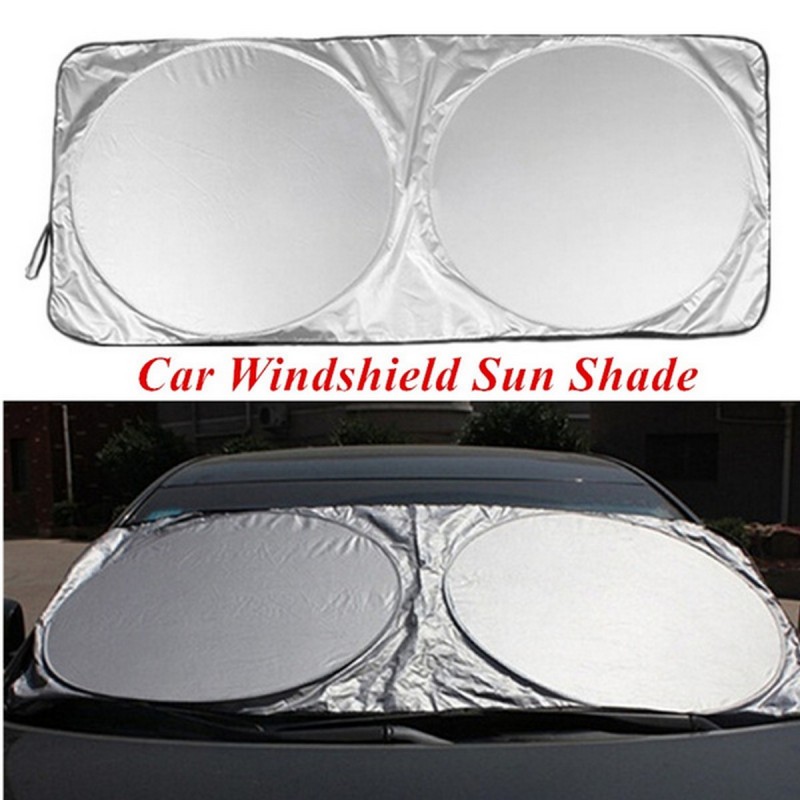 Car Front Windshield Spring Shade - Silver
