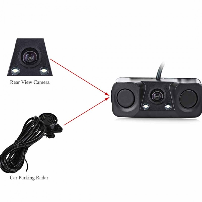 Night Vision Car Rear View Camera With Visible Parking Sensor
