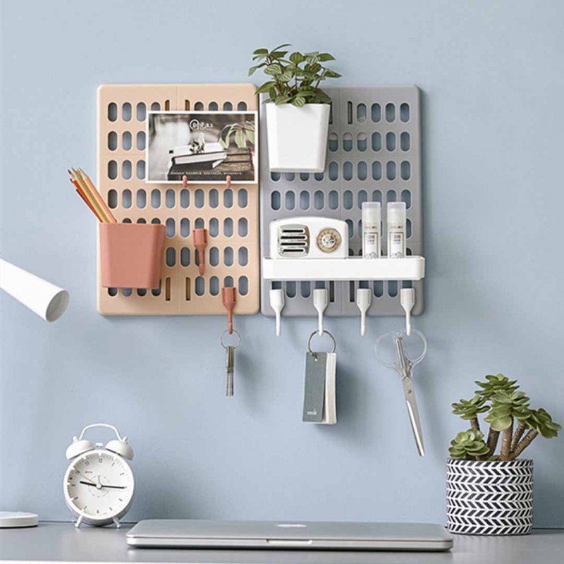 Household Free Perforated Wall hole Plate Rack