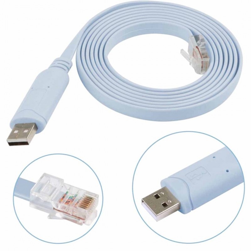RS232 FTDI Chip USB To RJ45 USB Console Cable | Shopright.pk