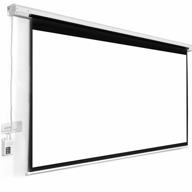 120 Inch Electric Motorised Projector Screen 6x8 Feet 4:3 MW | ShopRight.pk