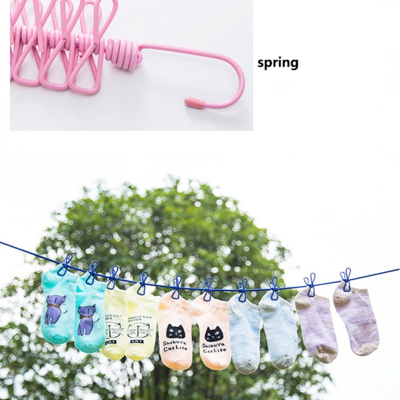 Clips Multifunction Drying Rack Clothes Line