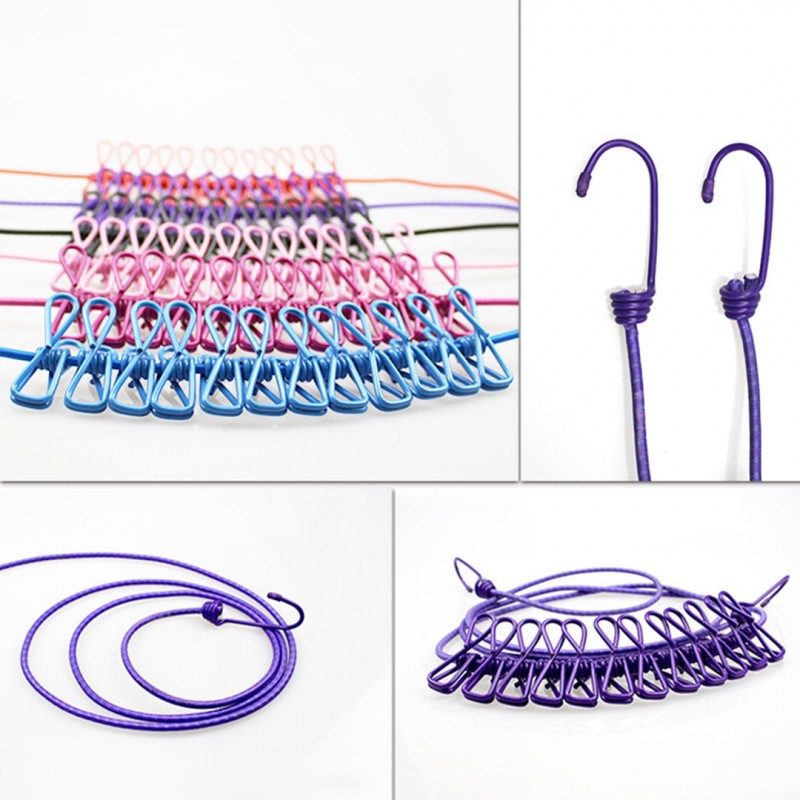 Clips Multifunction Drying Rack Clothes Line