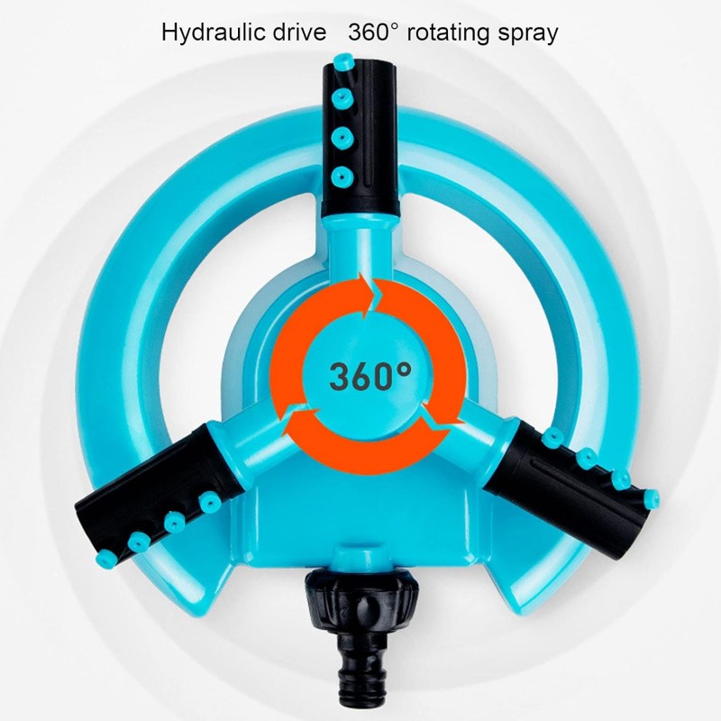 Efficient 360-Degree Three-Arm Rotary Garden Water Sprinkler | Graden ...