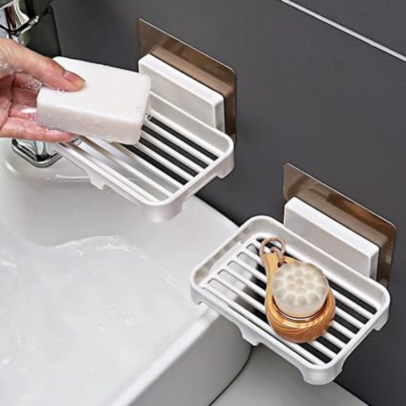 Wall Mounted Plastic Soap Dish | Self Draining Soap Holder | Self ...