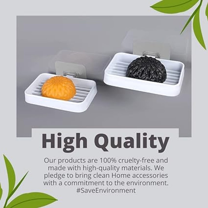 Wall Mounted Plastic Soap Dish | Self Draining Soap Holder | Self ...
