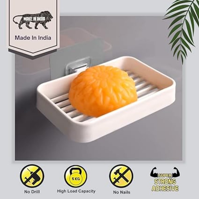Wall Mounted Plastic Soap Dish | Self Draining Soap Holder | Self ...