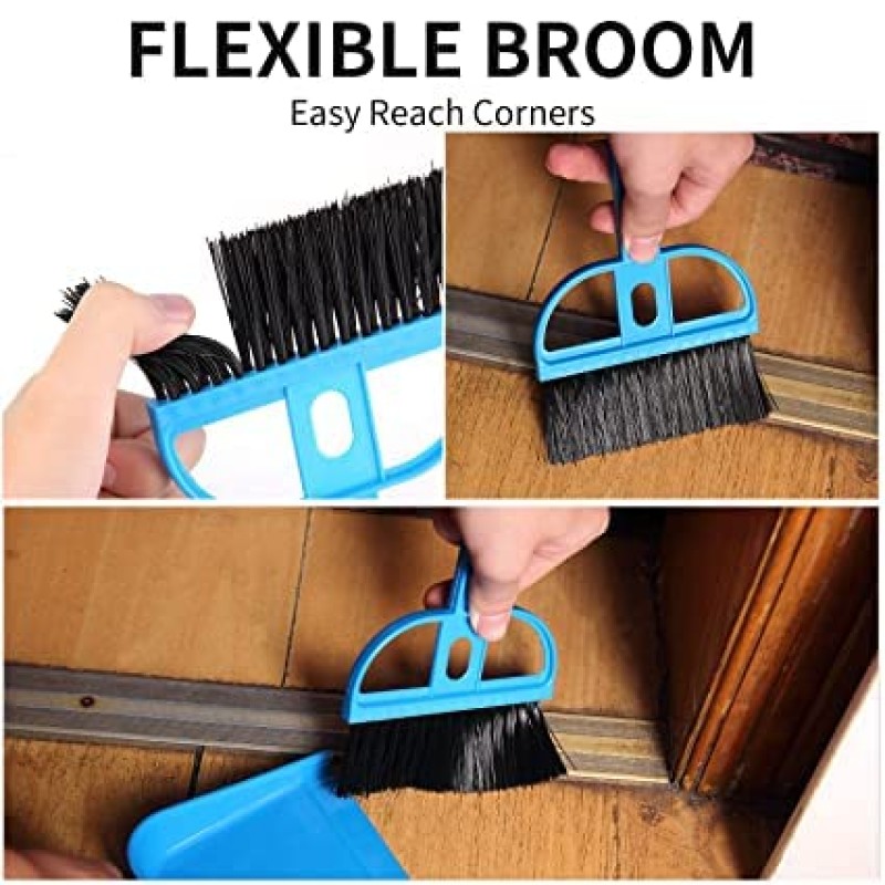 Portable Mini Dustpan and Brush Set | Compact Plastic Cleaning Kit ...