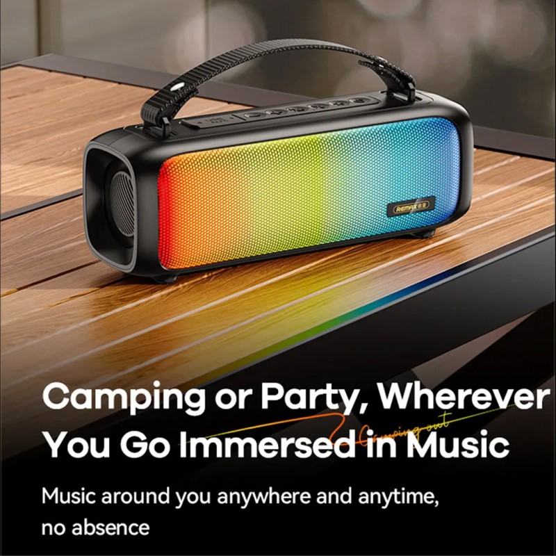 REMAX RB-M67 Portable Super Bass Wireless Speaker with RGB Lights ...