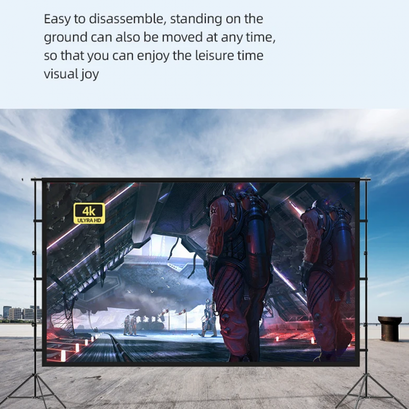 Buy Projector Screen 150 Inch Tripod Double Stand 8x10 Feet 4:3mw ...